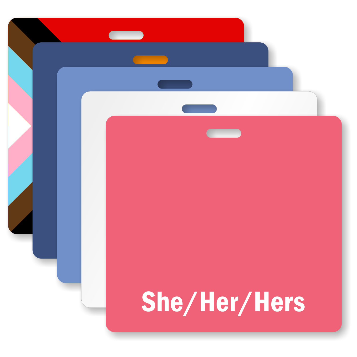 She Hers Her - Badge Buddy - Vertical Badge Buddy Signs